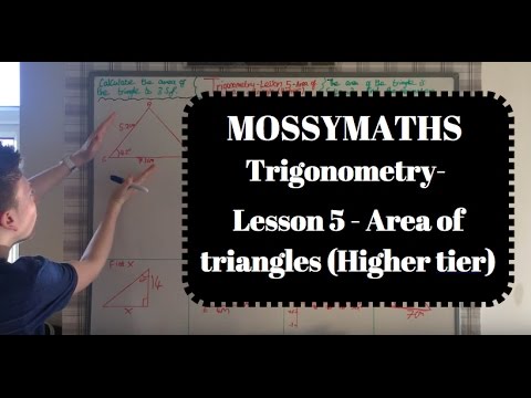 Trigonometry- Lesson 5- Area of triangles (Higher tier) - YouTube