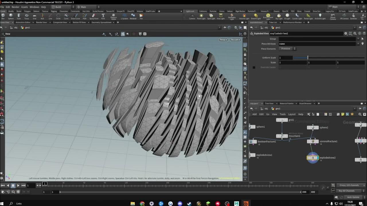 Mountain Fracture Simulation/ Houdini Tutorial Part 1 - YouTube
