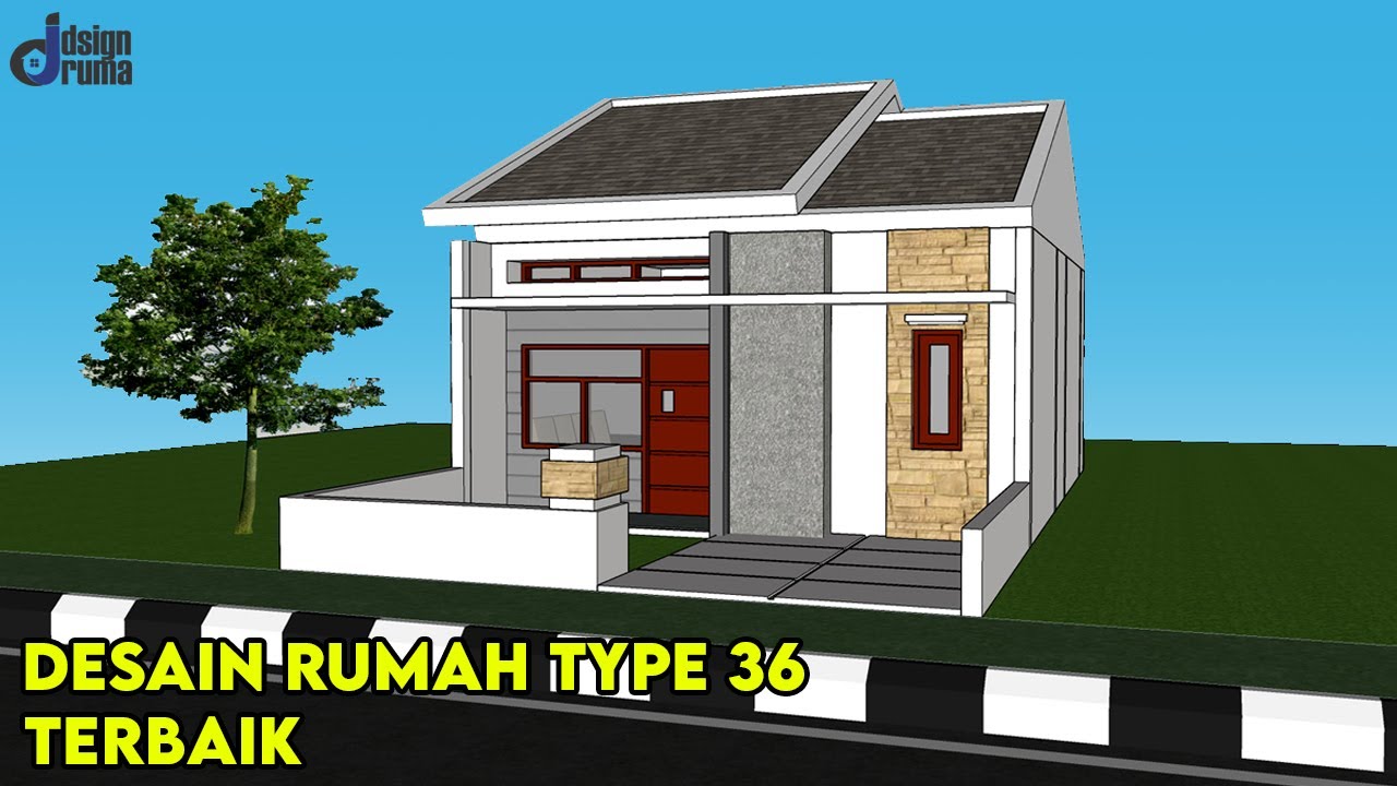 Desain Rumah Type 36 Terbaik | Sketchup House Design - YouTube