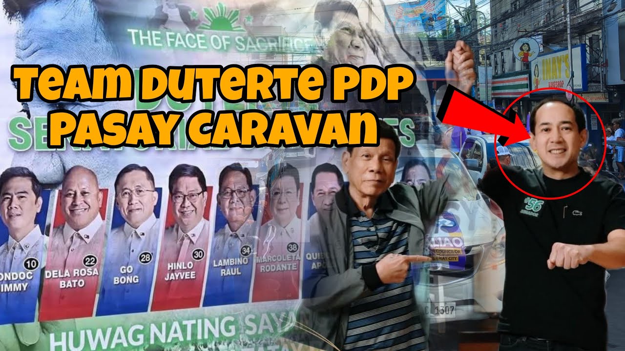 Team Duterte Pasay Caravan || PDP || Atty. Vic Rodriguez || Dr. Baliao ...