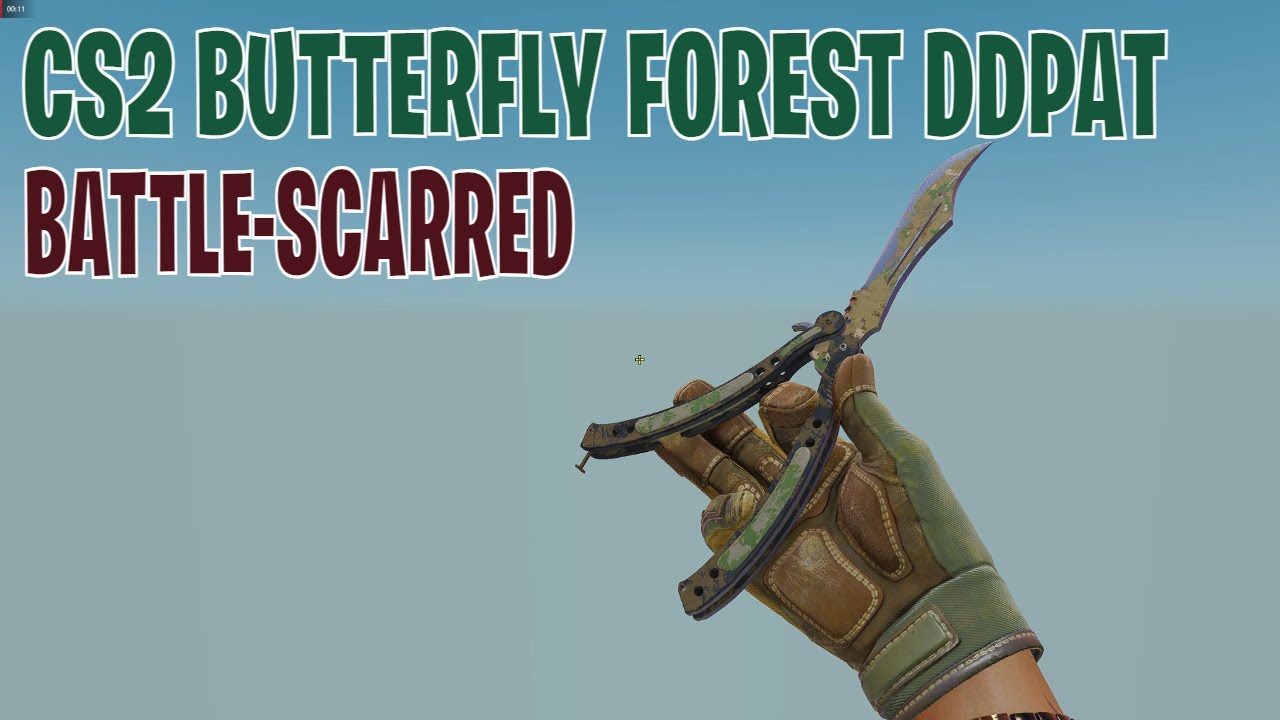 Butterfly Knife Forest DDPAT (Battle-Scarred) | CS2 Skin Showcase #385 ...