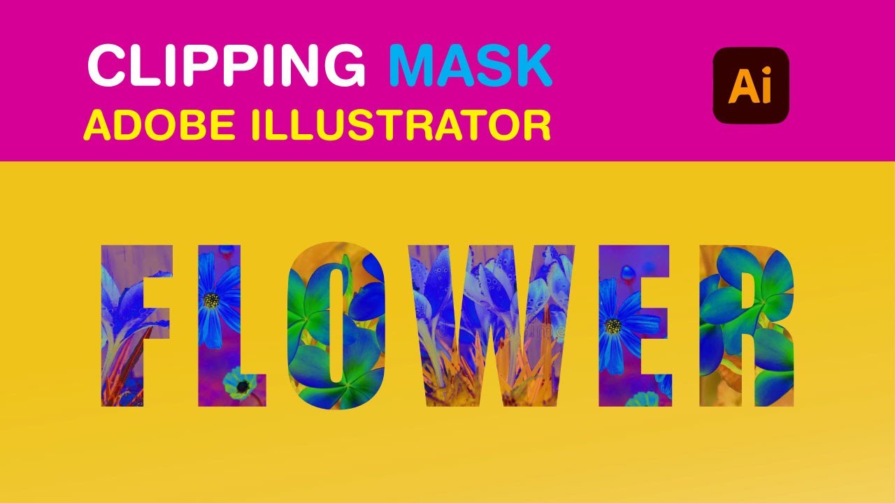How to Clip Mask an Image in Adobe Illustrator | Clip Image to Text ...