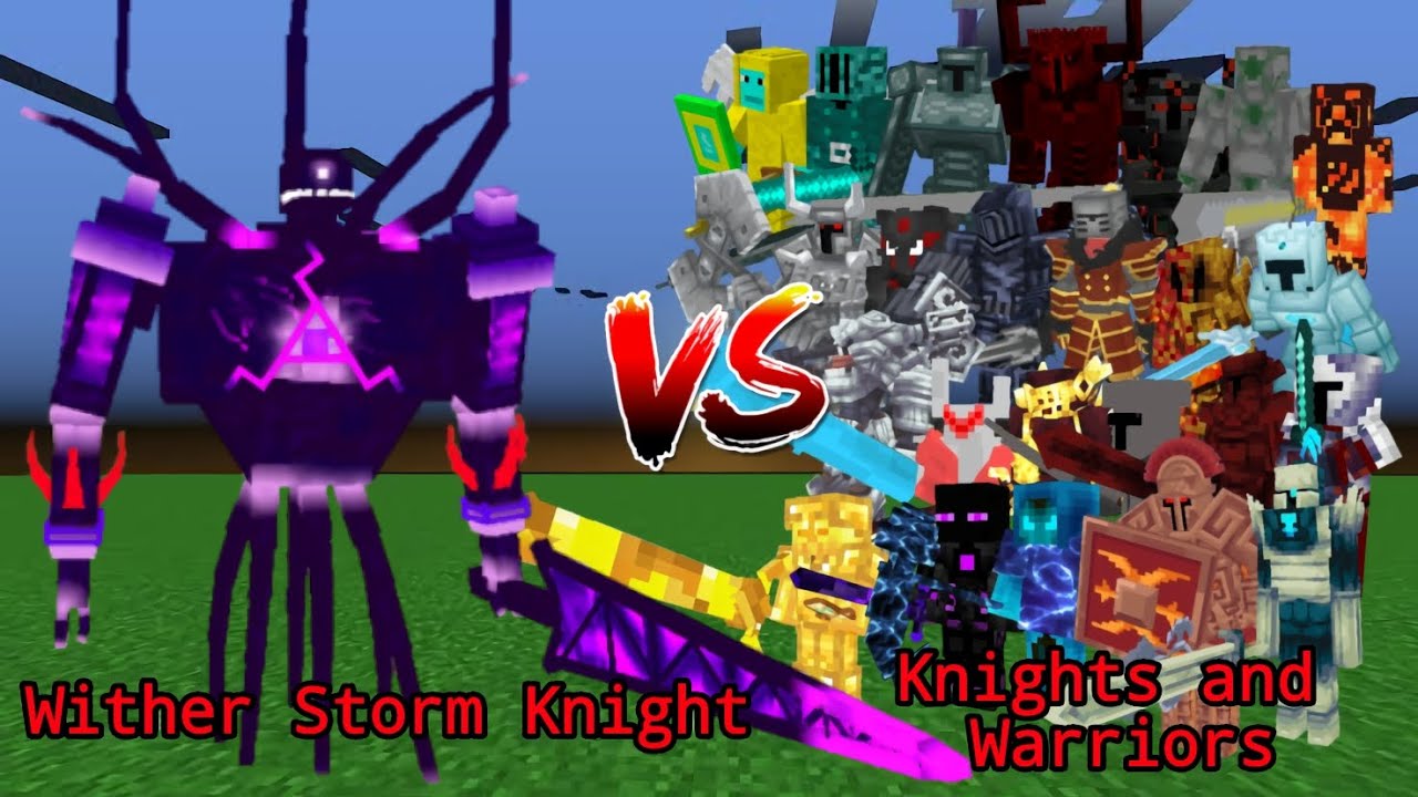 Wither Storm Knight vs Knights and Warriors | Minecraft Mob Battle ...