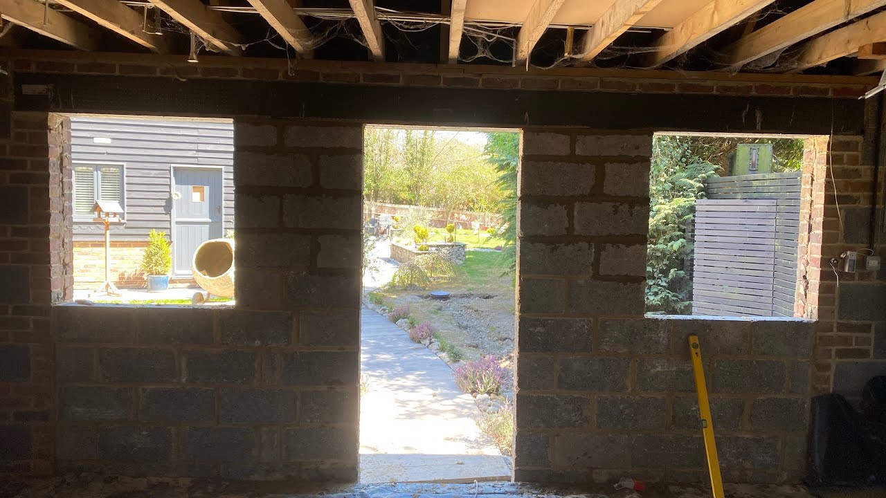 How to block up garage doorway - YouTube