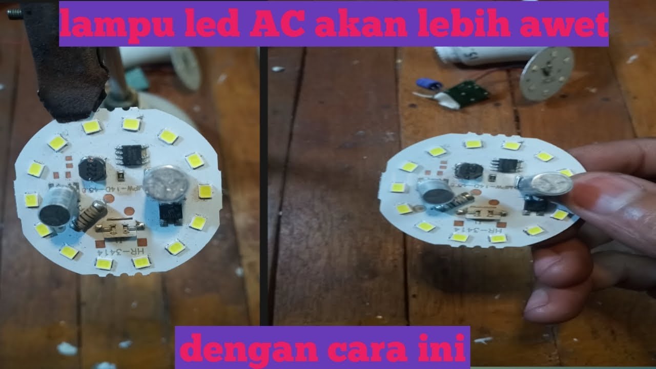 lampu led ac akan lebih awet dengan menambah ini - YouTube