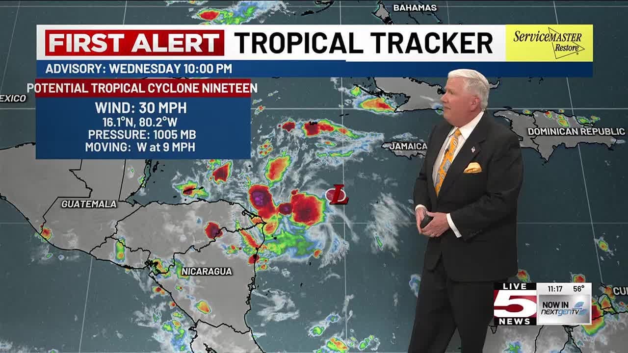 VIDEO: TROPICS: Potential Tropical Cyclone 19 forms in Caribbean - YouTube