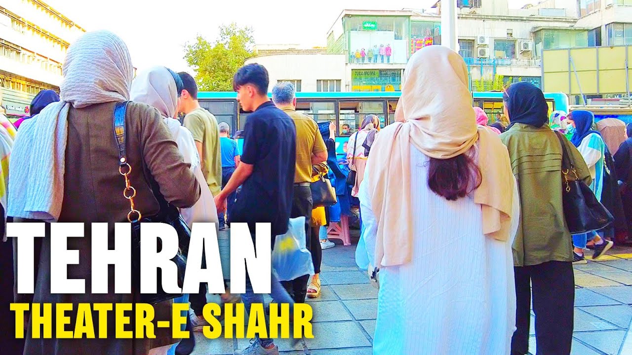 IRAN - Evening Walk around the City Theater Complex of Tehran city on ...