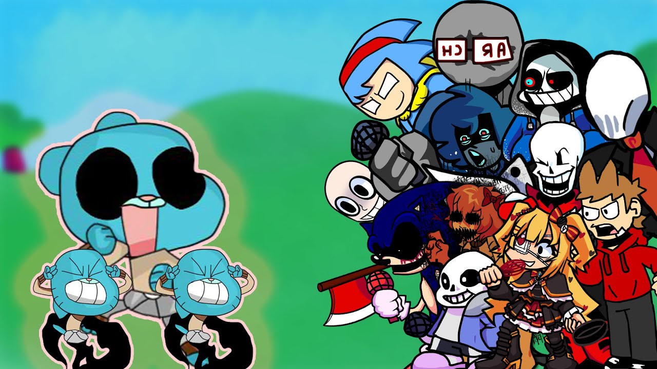 FNF My Doll (Vs Gumball) But Different Characters Sing It🎵 Everyone ...