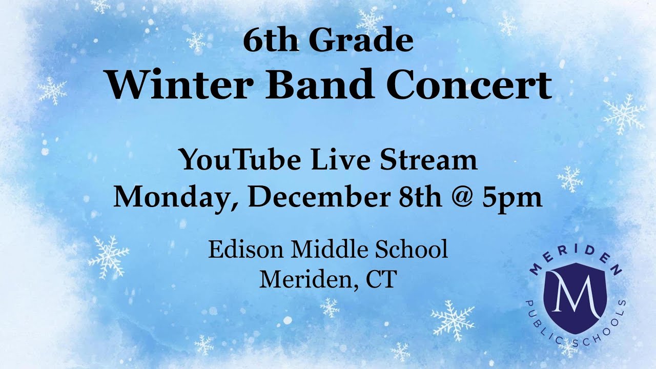 6th Grade Edison Winter Band Concert - YouTube