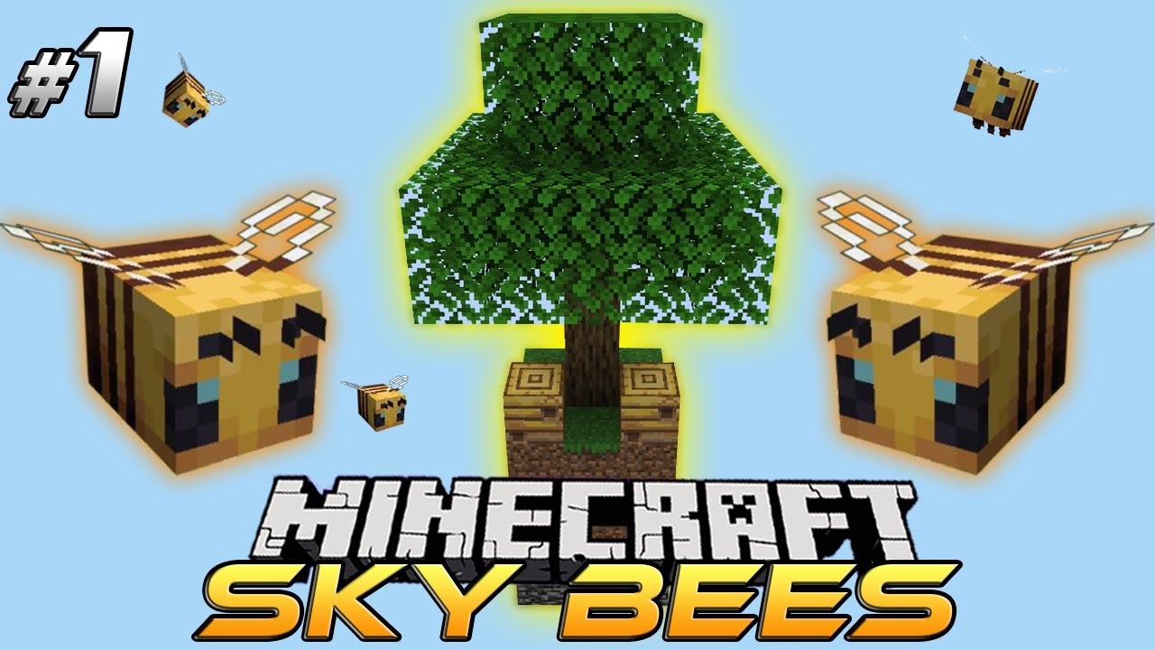 MINECRAFT SKY BEES | Getting Started | EP 1 | Modded Minecraft 1.16.4 ...