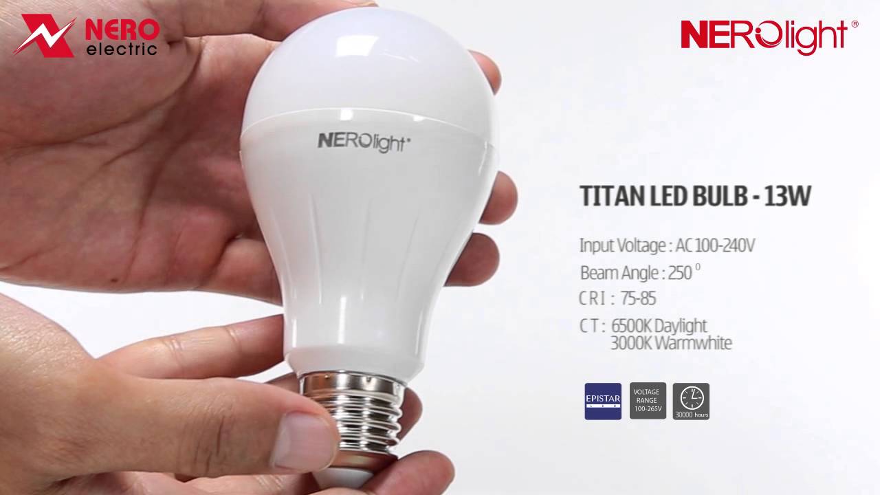 NEROLIGHT TITAN LED BULB - 13W - YouTube
