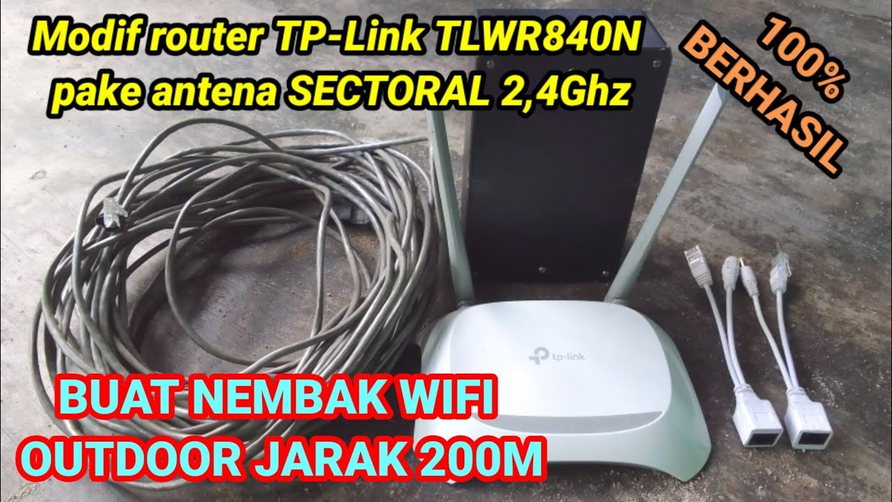 Cara nembak WiFi jarak jauh dengan router TP-Link TLWR840N pake mode ...