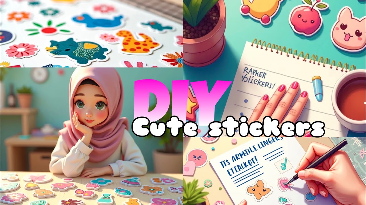 DIY cute sticker Book🌷How i make my homemade sticker book🔖Sticker ...