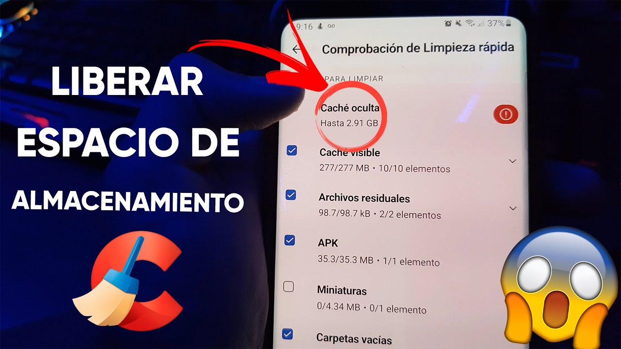 Limpiar La Cache Oculta De Tu ANDROID y Libera Mucho Espacio de Almacenamiento | CCleaner - YouTube