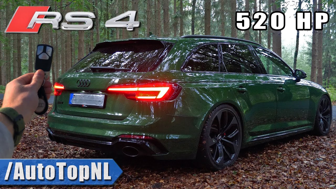 Audi RS4 B9 520HP REVIEW on AUTOBAHN at NIGHT [NO SPEED LIMIT] by ...