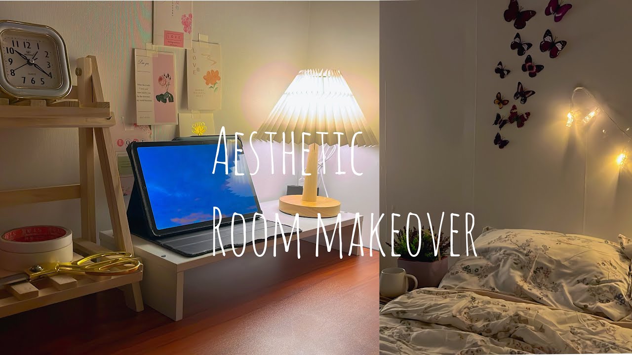 Aesthetic small room make over 🌸 clean and cozy small place - YouTube