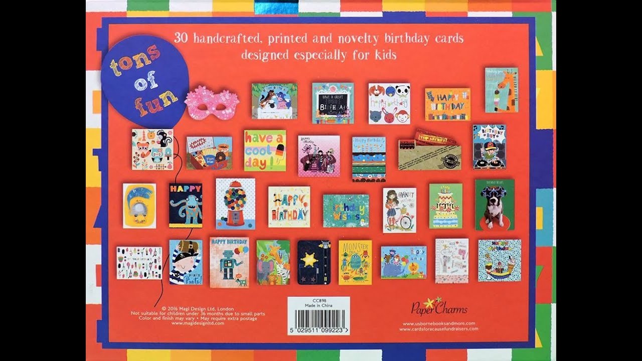 Cards For A Cause Fundraiser - Happy Birthday Kids Box - YouTube