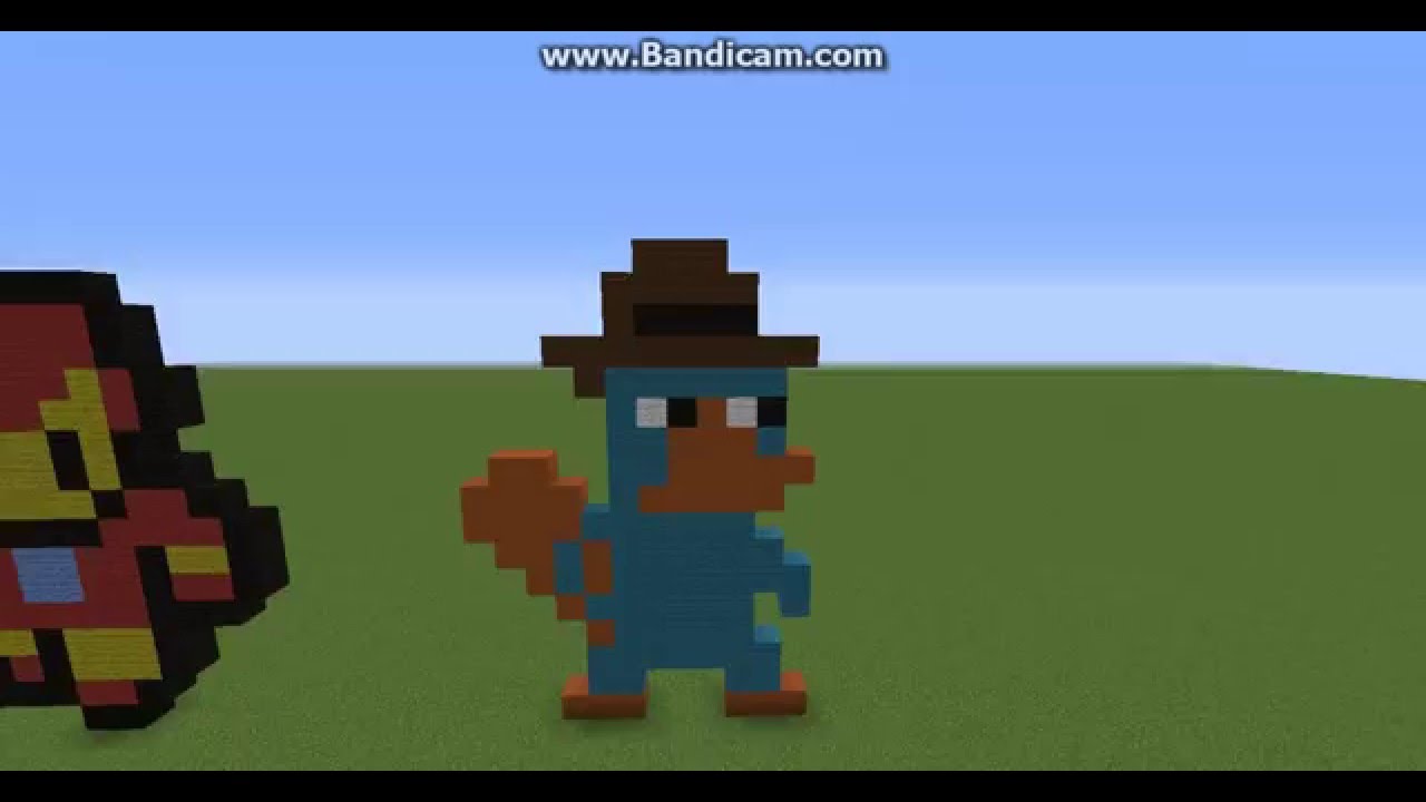 Minecraft Perry the Platypus Pixel Art - YouTube