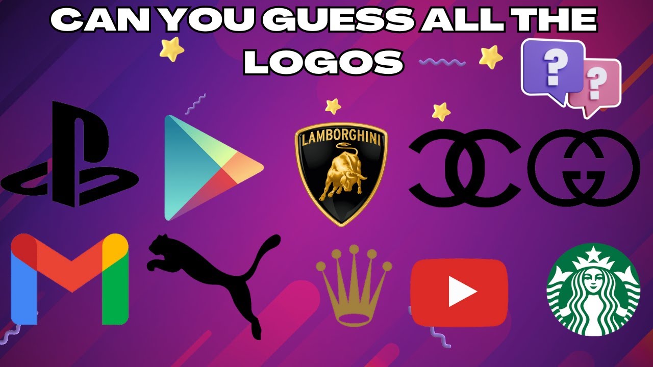 Guess The 50 Logos! Tell Us Your Results! - YouTube