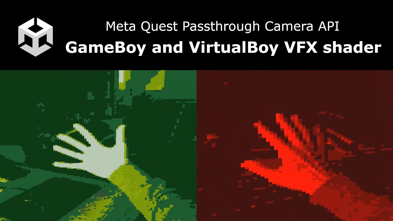 Meta Quest Passthrough Camera API - GameBoy and VirtualBoy VFX shader - YouTube