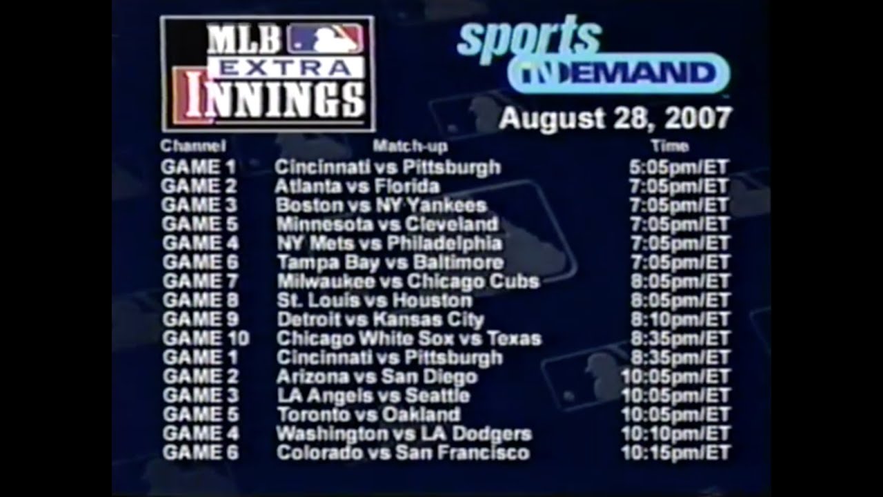 MLB Extra Innings Music: August 2007. - YouTube