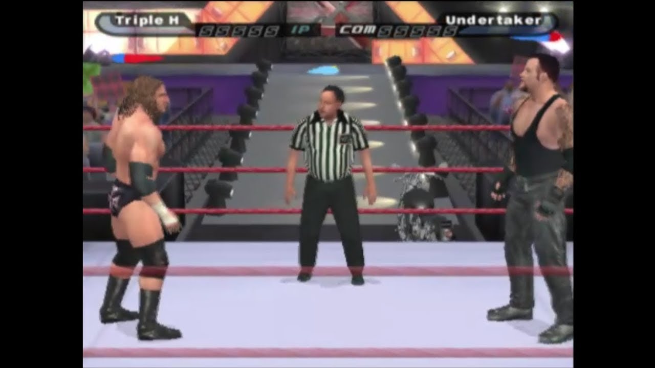 WWE Smackdown! Shut Your Mouth PS2 2002 Triple H Vs Undertaker at WWE ...