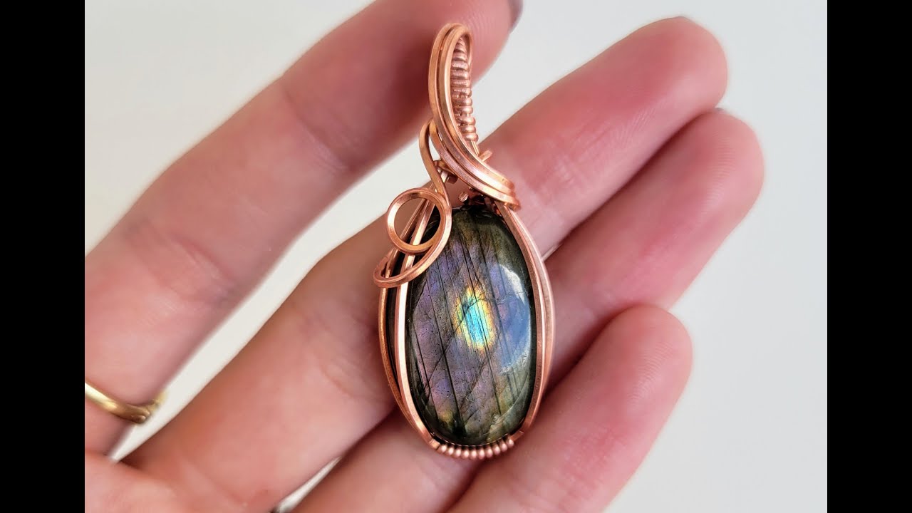 Easy Beginner Wire Wrapped Pendant Tutorial - YouTube