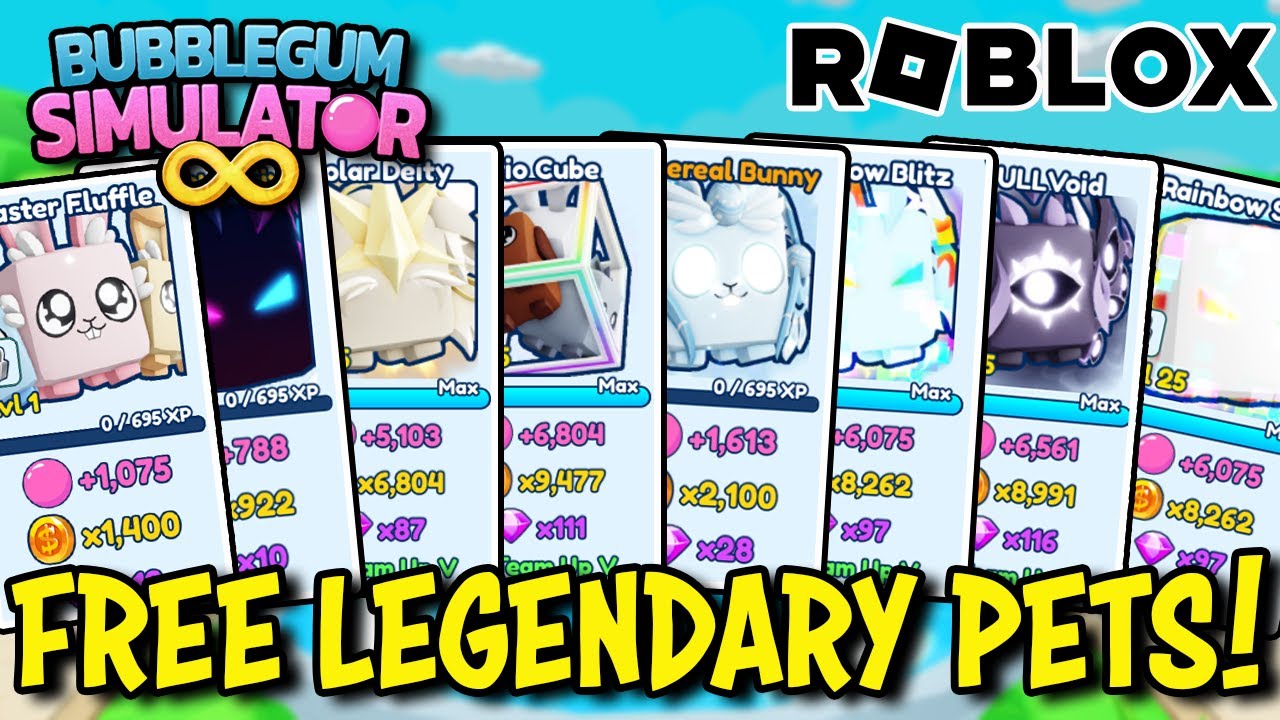 🔴 Giving Away LEGENDARY PETS in Bubble Gum Simulator Infinity - ROBLOX ...
