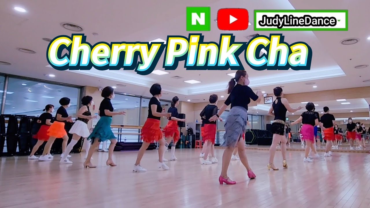 Cherry Pink Cha / High Beginner Cha Cha /체리핑크차 라인댄스 / 초급라인댄스 - YouTube