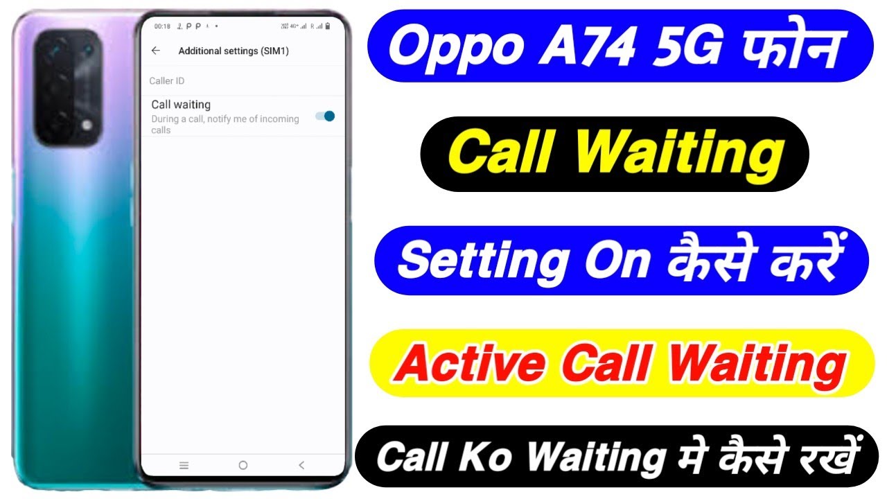 Oppo A74 Call Waiting Setting On Kaise Kare ।। How To Active Call ...