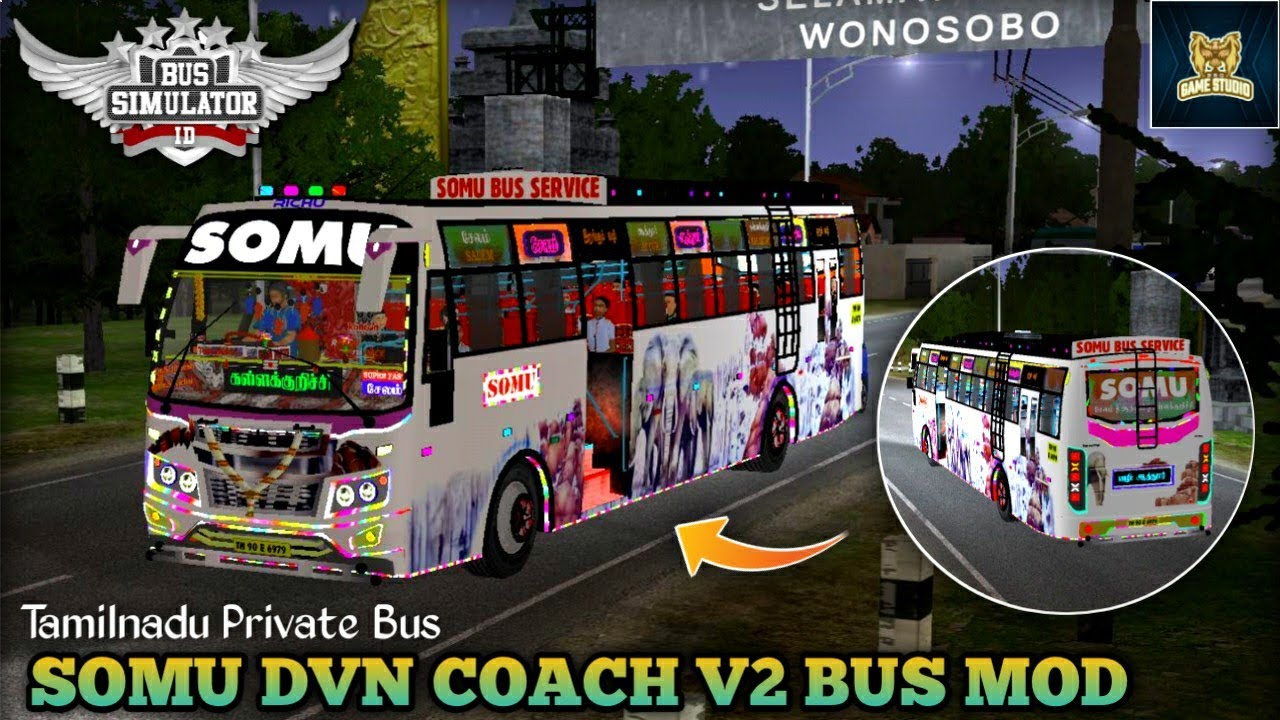 🤩🔥SOMU TN DVN COACH V2 PRIVATE BUS MOD FOR BUSSID v3.7.1 | By ...