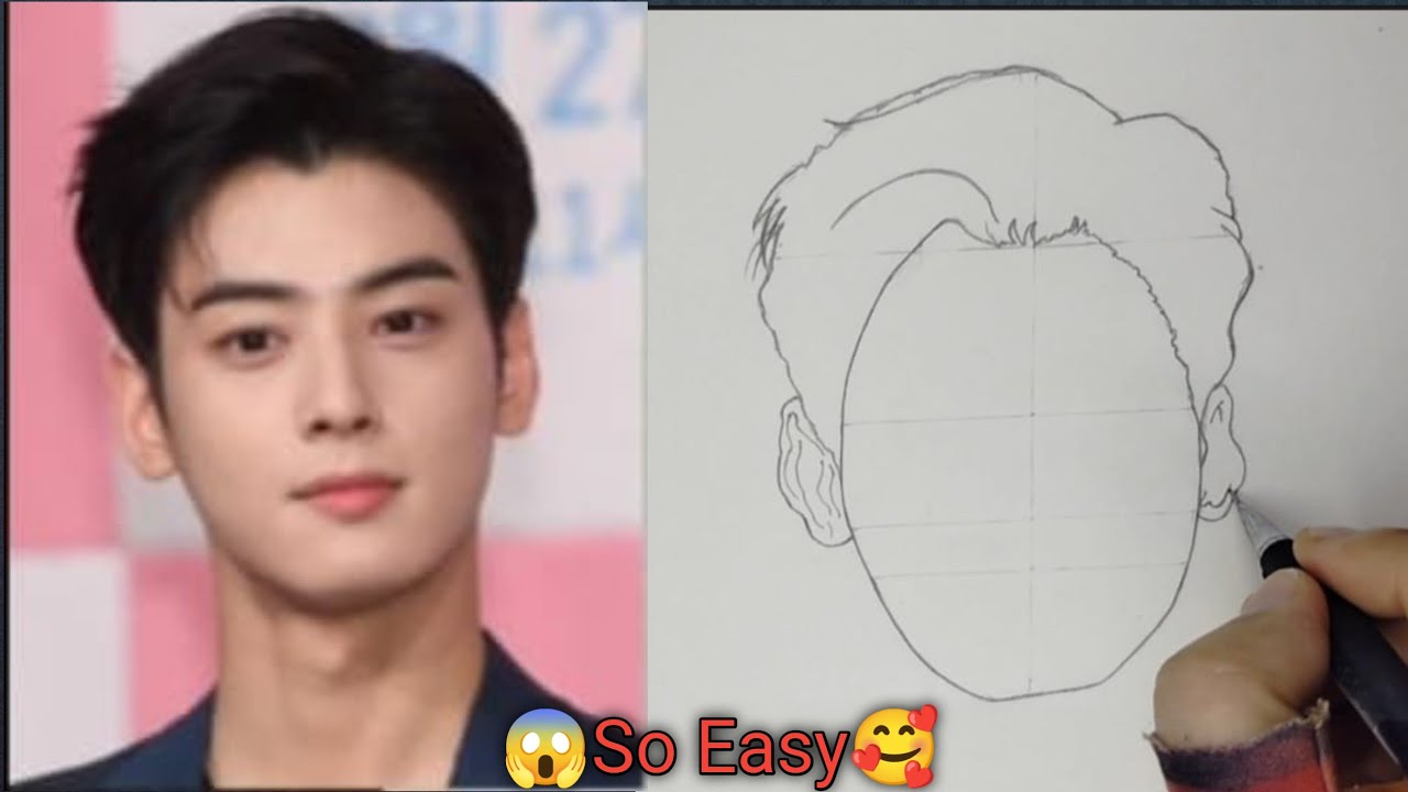 How to draw Cha Eun-woo step by step | Drawing Tutorial | True Beauty # ...