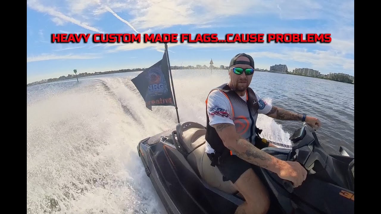 CAREFUL.. CUSTOM HEAVY FLAGS CAN CAUSE A PROBLEM - YouTube