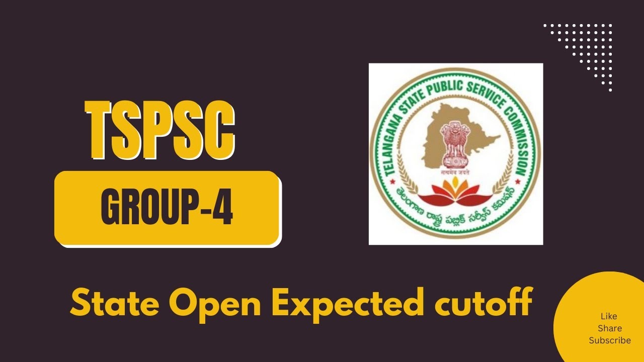 Tspsc Group 4 Statewide Posts Expected Cutoff || Tspsc || Group 4 ...