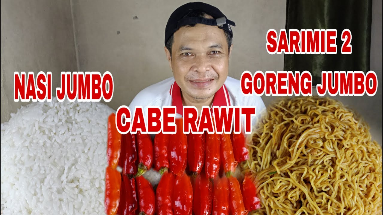 MUKBANG SARIMIE MERCON 2 JUMBO CABE RAWIT 10 NASI HANGAT !! - YouTube