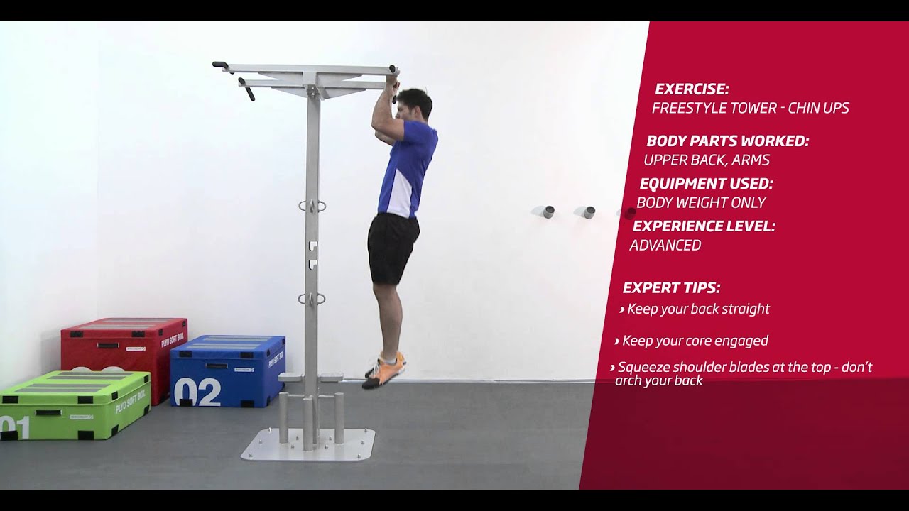 Fitness First Freestyle exercise - Freestyle Tower Chin Ups ...