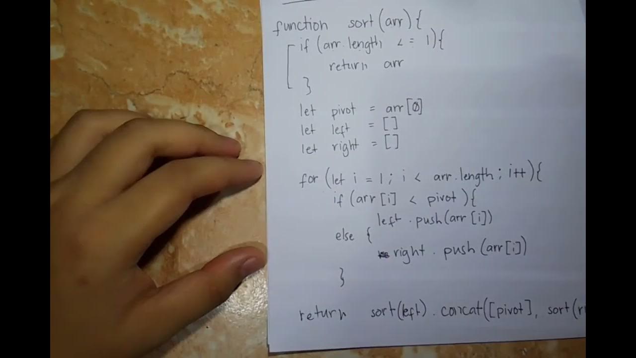 QuickSort in Javascript | Assignment in Data Structure and Algorithm - YouTube