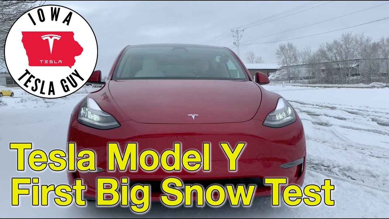 Tesla Model Y - First Big Snow Test - YouTube