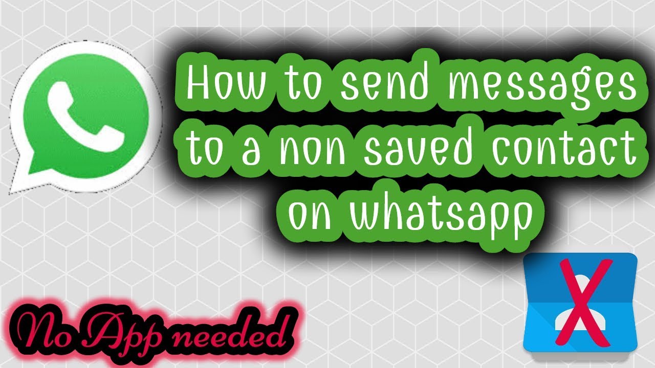 Send a whatsapp message to an unsaved number - YouTube