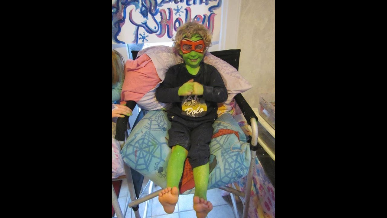 facepainting Supersonic Ninja Turtle! - YouTube