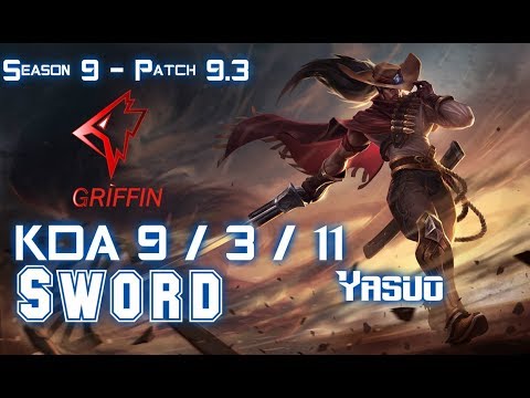 GRF Sword YASUO vs LISSANDRA Mid - Patch 9.3 KR Ranked - YouTube