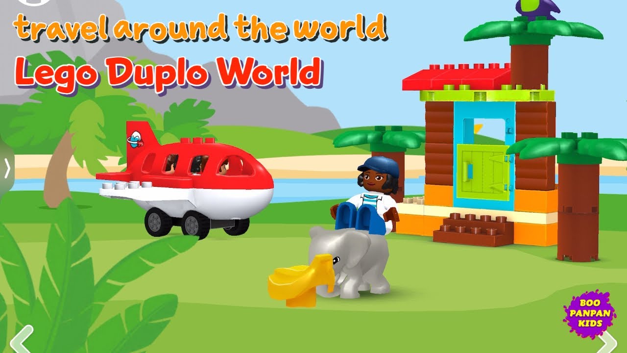 Lego Duplo World Flight travel around the world|Boopanpankids - YouTube