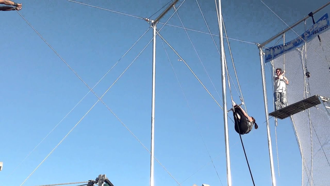 Trapeze Federation March 6 2013 Christina's Flying Trapeze Class - YouTube