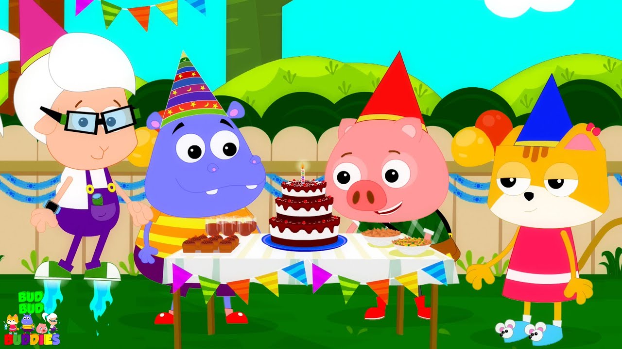 Happy Birthday Song + More Kids Music by Bud Bud Buddies - YouTube