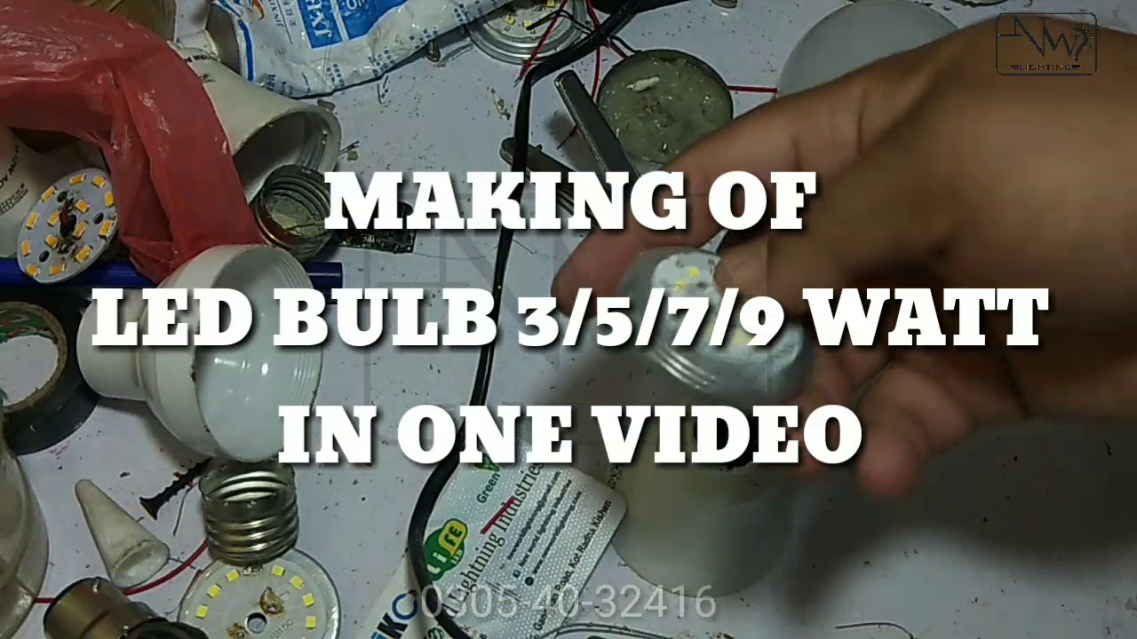 Led Bulb 3,5,7,9 watt Assembling | LED BULB PARTS MAKING - YouTube