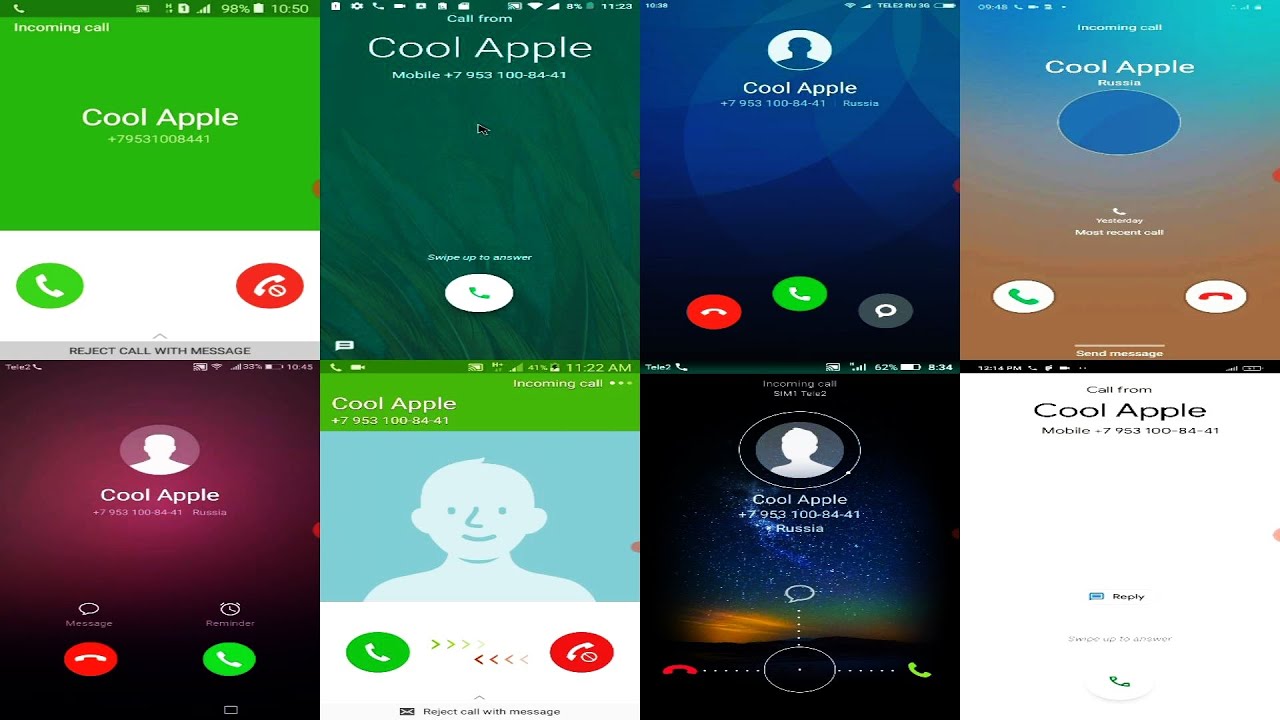 8 phones incoming calls/ screen video - YouTube