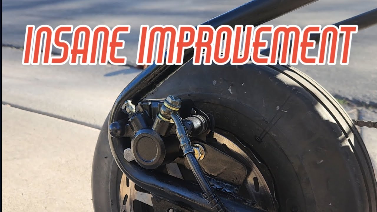 MASSIVE minibike brake upgrade for $30! - tutorial - YouTube
