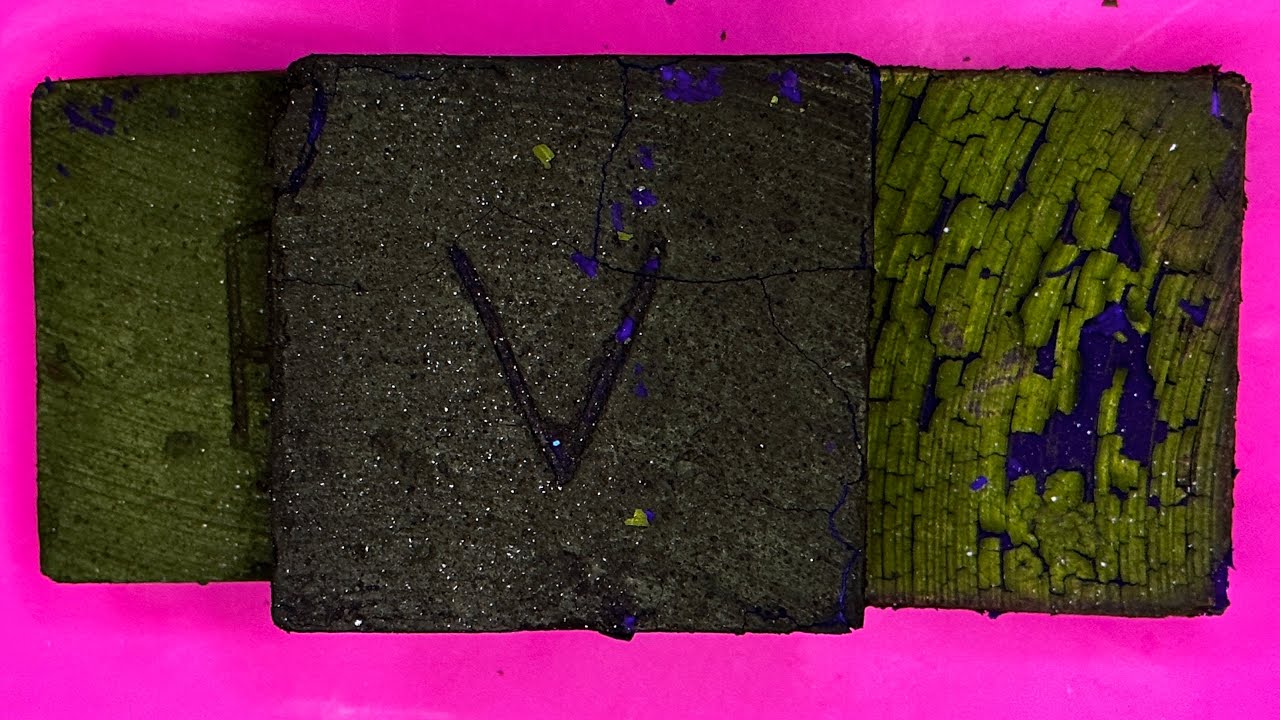 Dyed Chalk Blocks | Shades of Purple | ASMR - YouTube