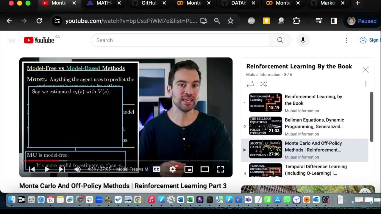 [ Lecture ] Intro to Monte Carlo methods in Reinforcement Learning | Intro to Markov Chains and ...