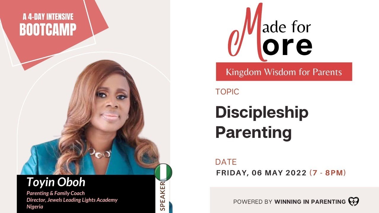 Discipleship Parenting - 'MADE FOR MORE' BootCamp 2022 - YouTube